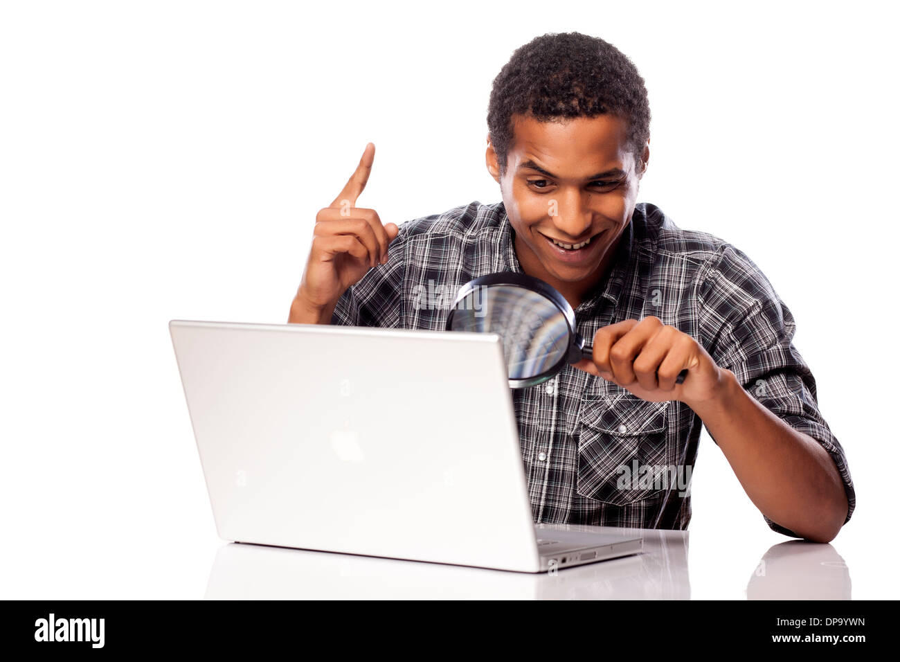 Using magnifying glass search Cut Out Stock Images & Pictures - Alamy