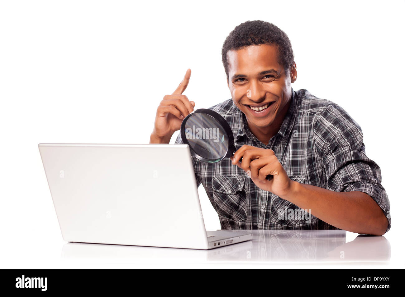 Using magnifying glass search Cut Out Stock Images & Pictures - Alamy