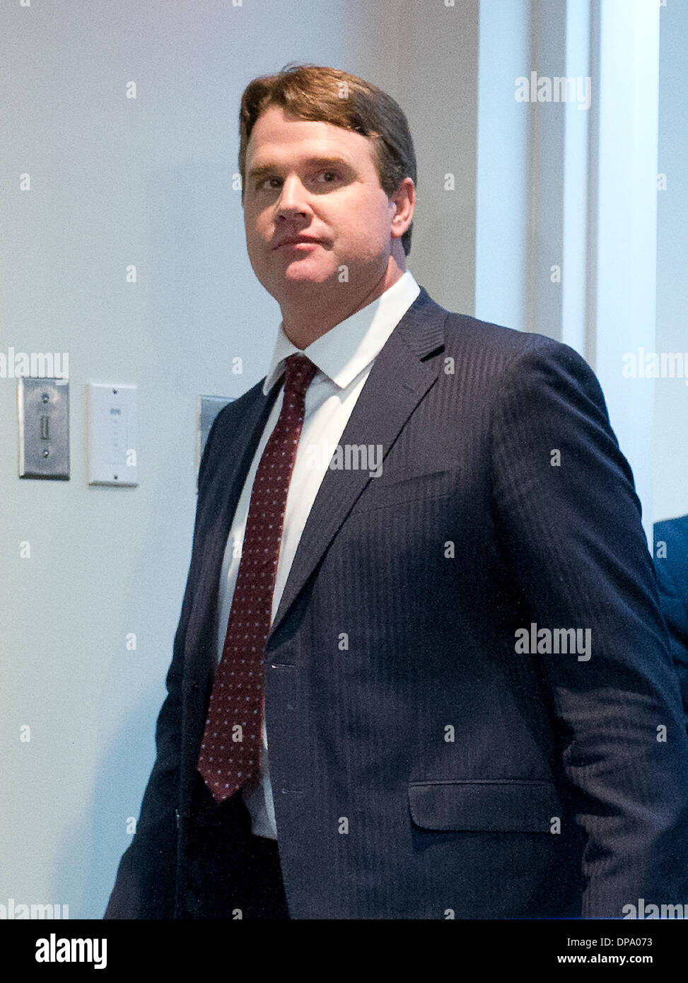 Ashburn, Virginia, USA. 09th Jan, 2014. Jay Gruden arrives in the ...