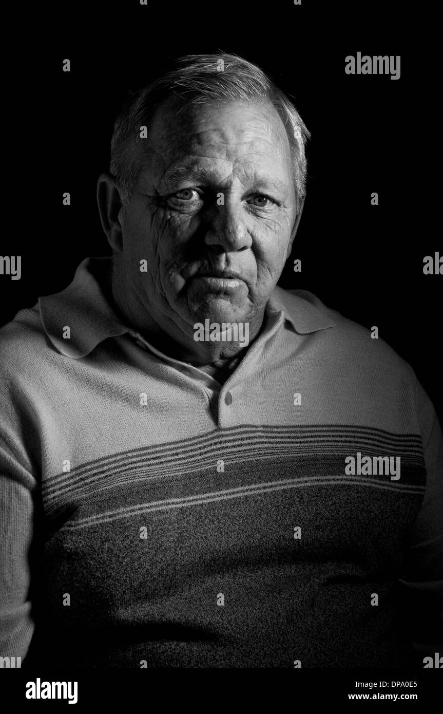 Happy joyful senior old Black and White Stock Photos & Images - Alamy