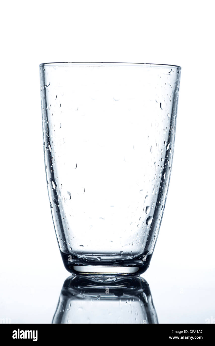 dry, empty and clean water glass Stock Photo - Alamy