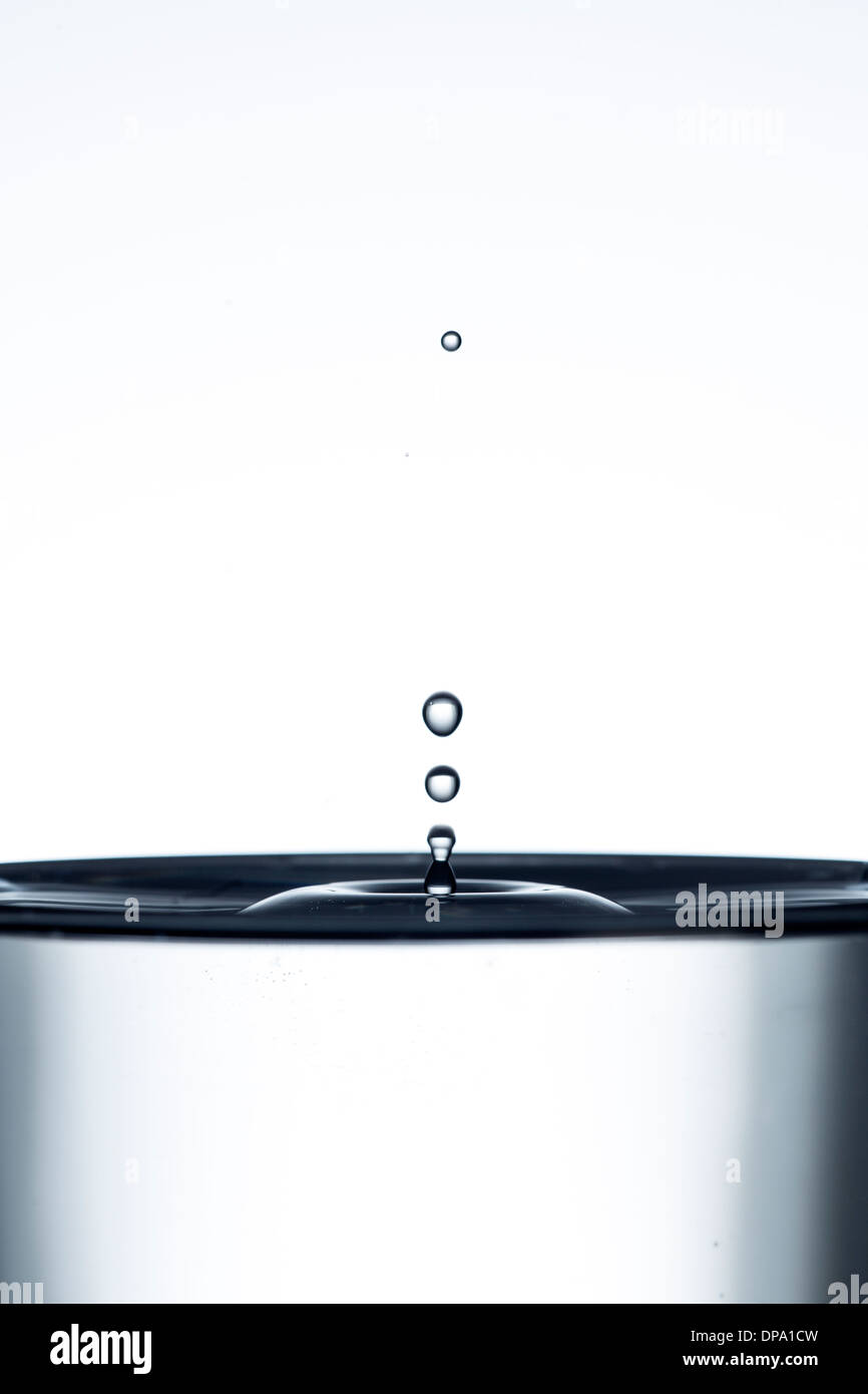 falling water drops Stock Photo - Alamy