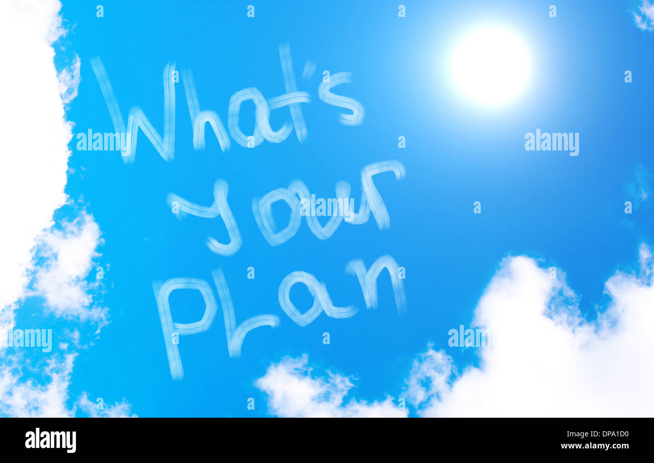What's Your Plan Concept Stock Photo - Alamy