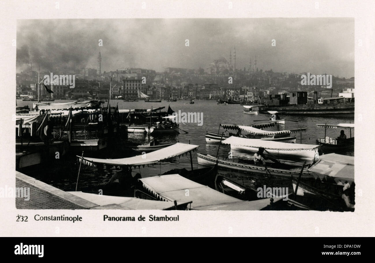 Istanbul, Turkey - Caiques on the Golden Horn Stock Photo - Alamy