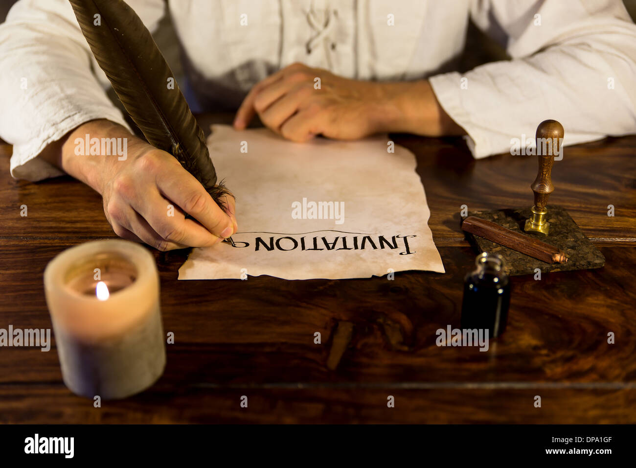 Old invitation hi-res stock photography and images - Alamy