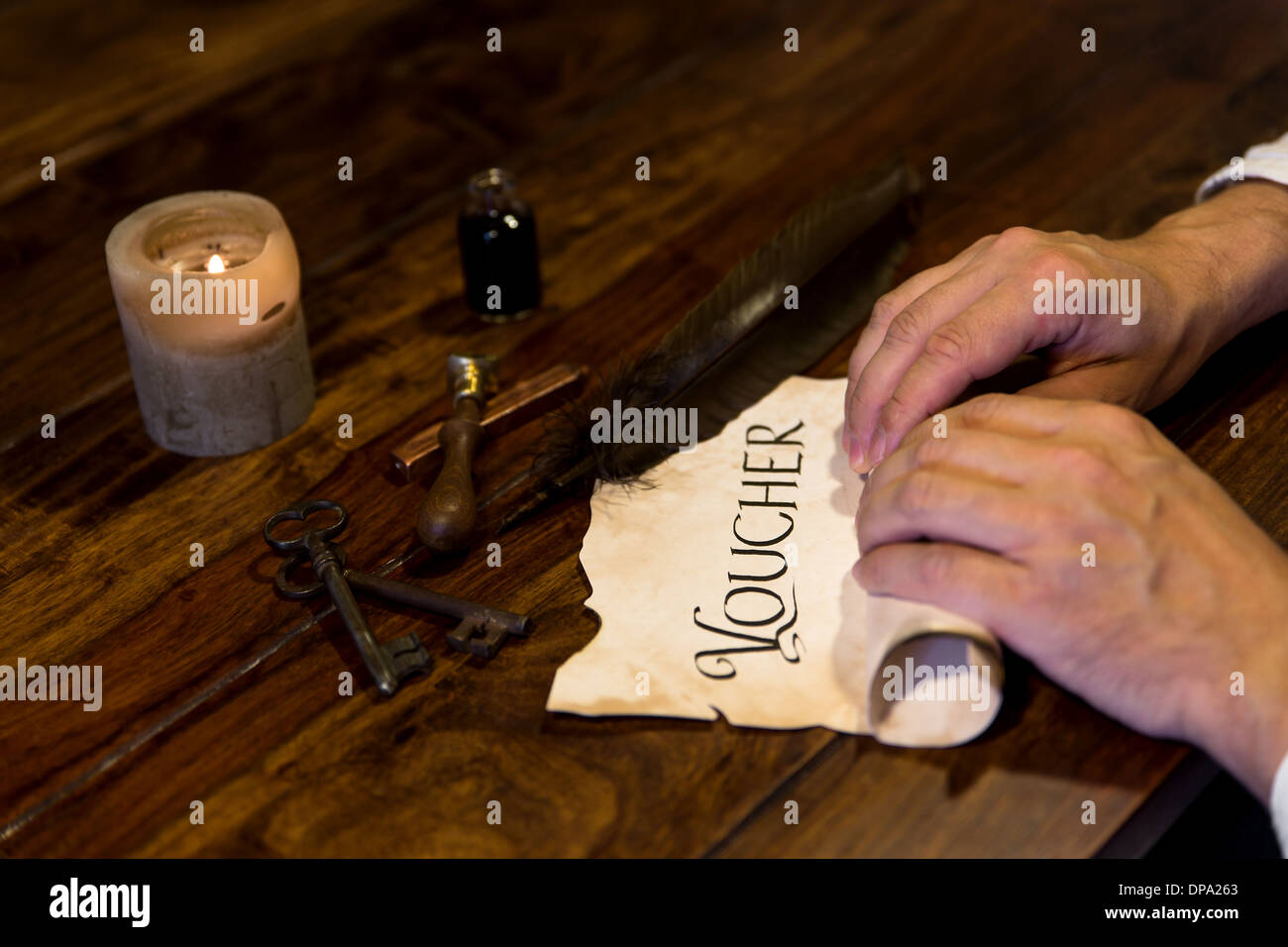 Old voucher hi-res stock photography and images - Alamy