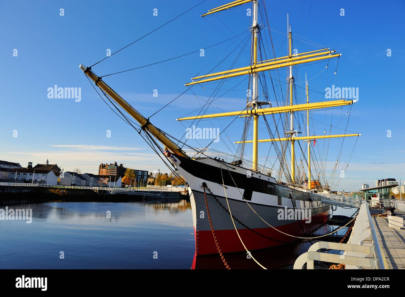Tall ship SV Glenlee berthed at new Riverside Museum of Transport ...