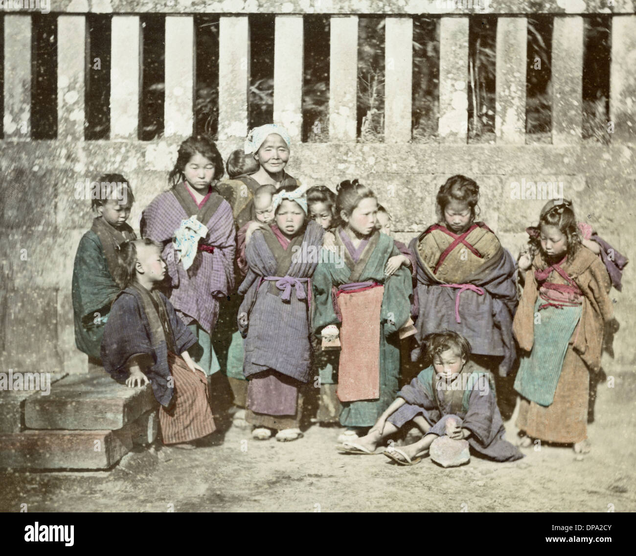 Group of children, Japan Stock Photo - Alamy