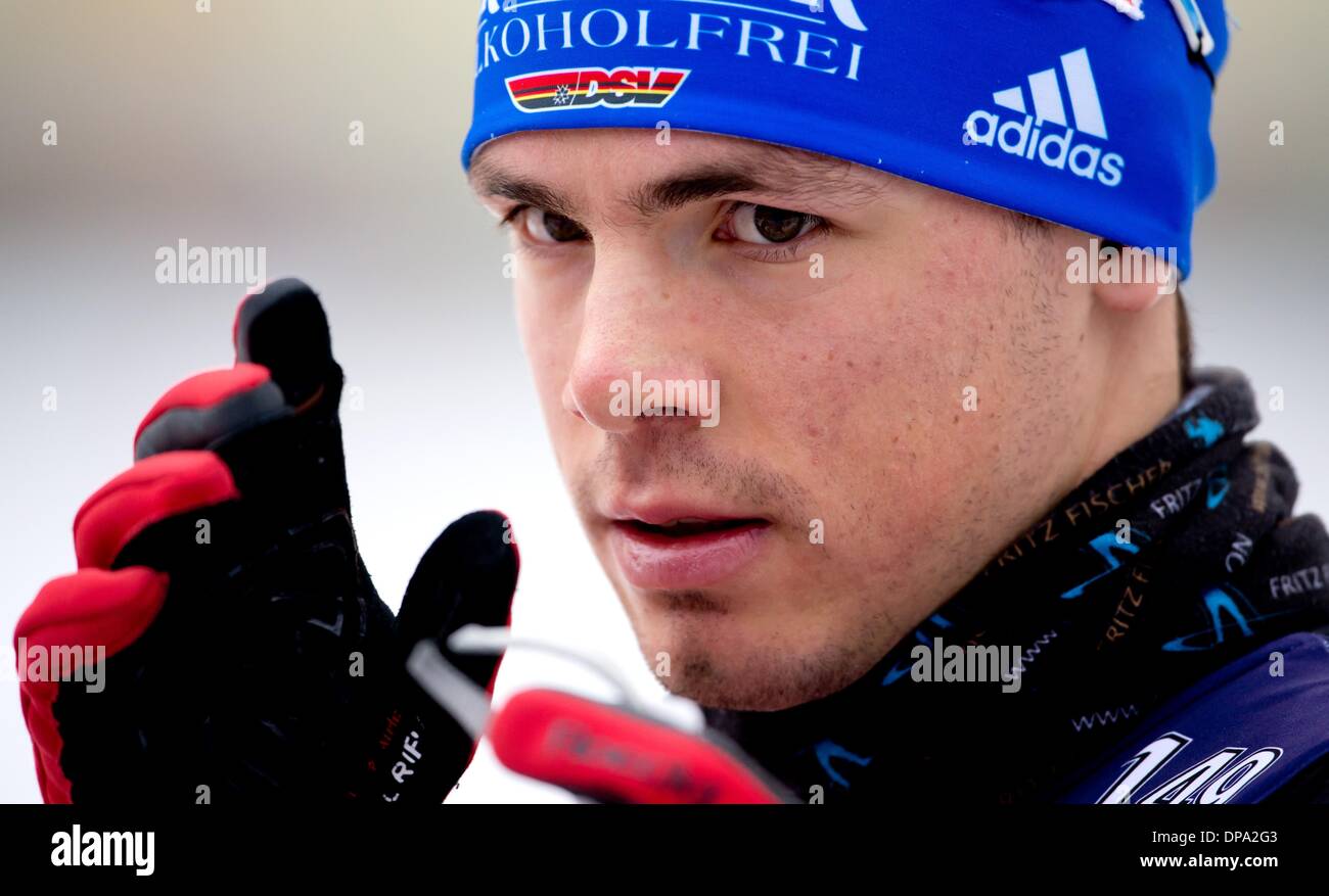 Ruhpolding, Germany. 10th Jan, 2014. German biathlete Simon Schempp at ...