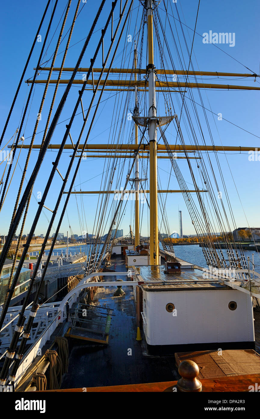 On board tall ship SV Glenlee berthed at new Riverside Museum of ...