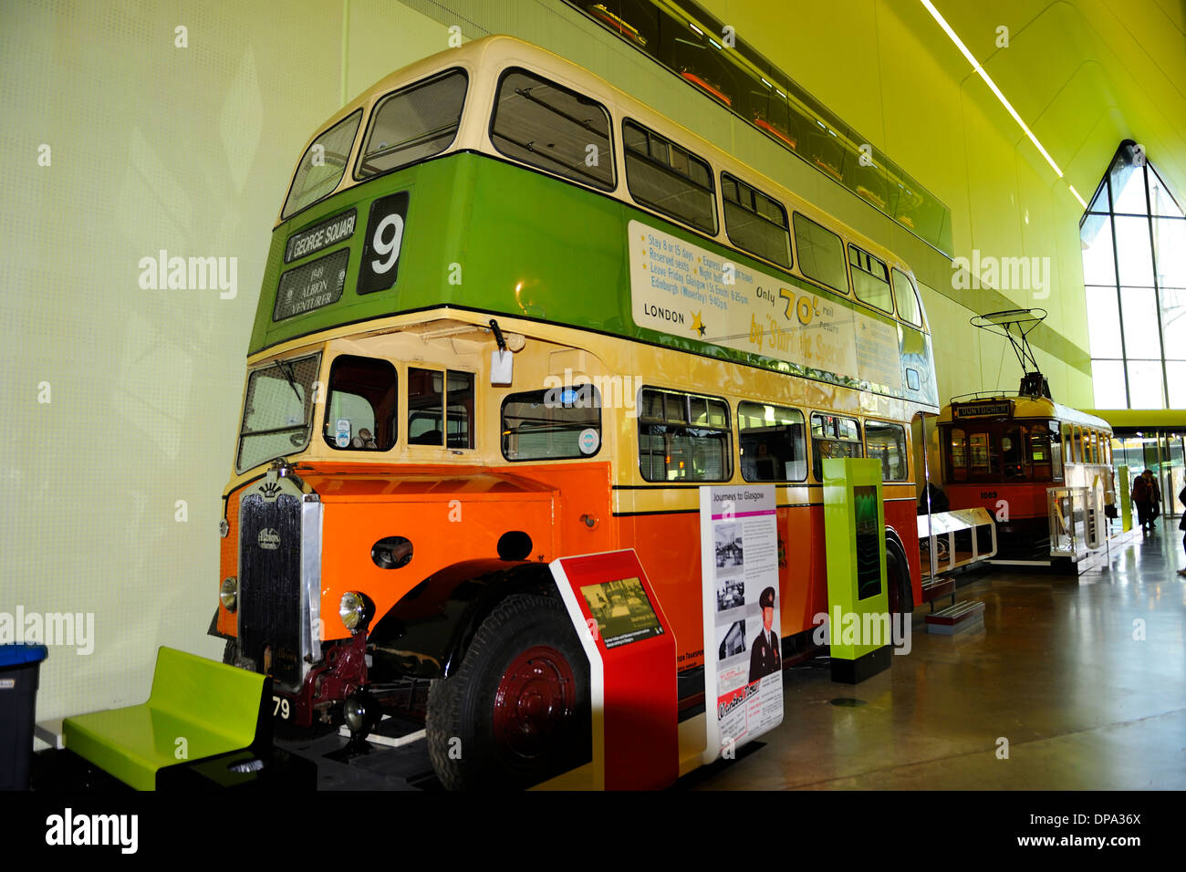 Interior of new Riverside Museum of Transport, Glasgow, Scotland Stock ...