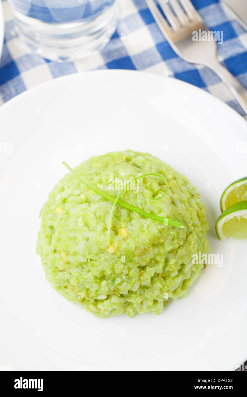 Creamy avocado rice Stock Photo - Alamy