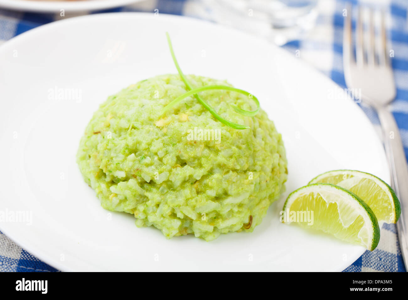 Creamy avocado rice Stock Photo - Alamy