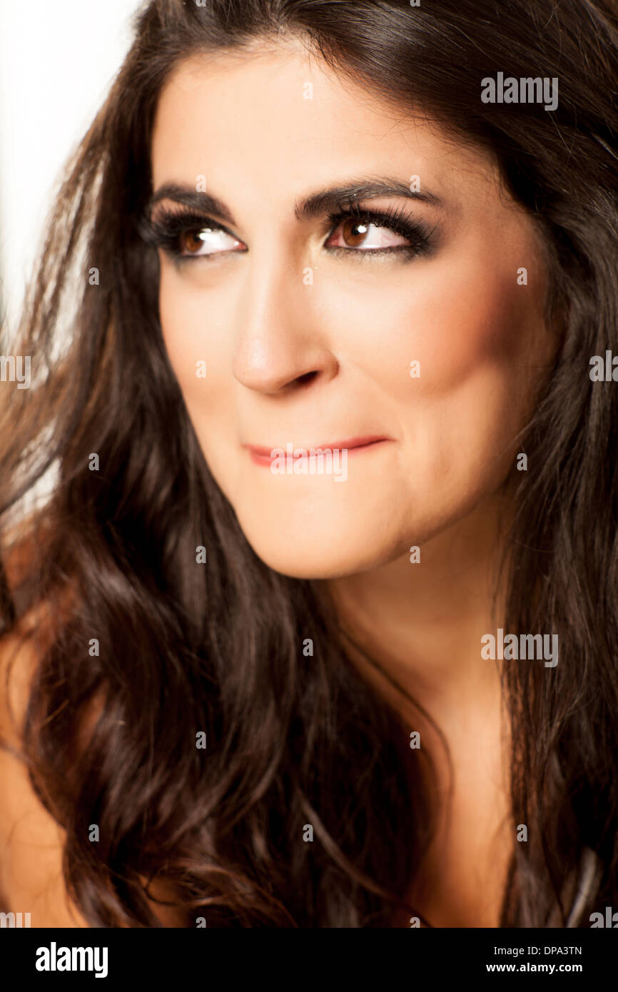 portrait of a beautiful sad girl with strong emotions Stock Photo - Alamy