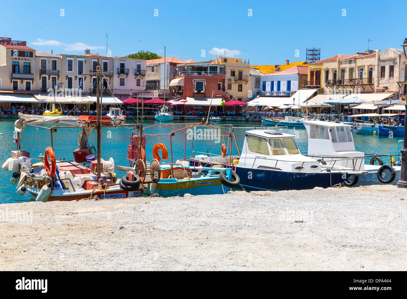 Old venetian harbor in Rethymno, Crete, Greece Stock Photo - Alamy