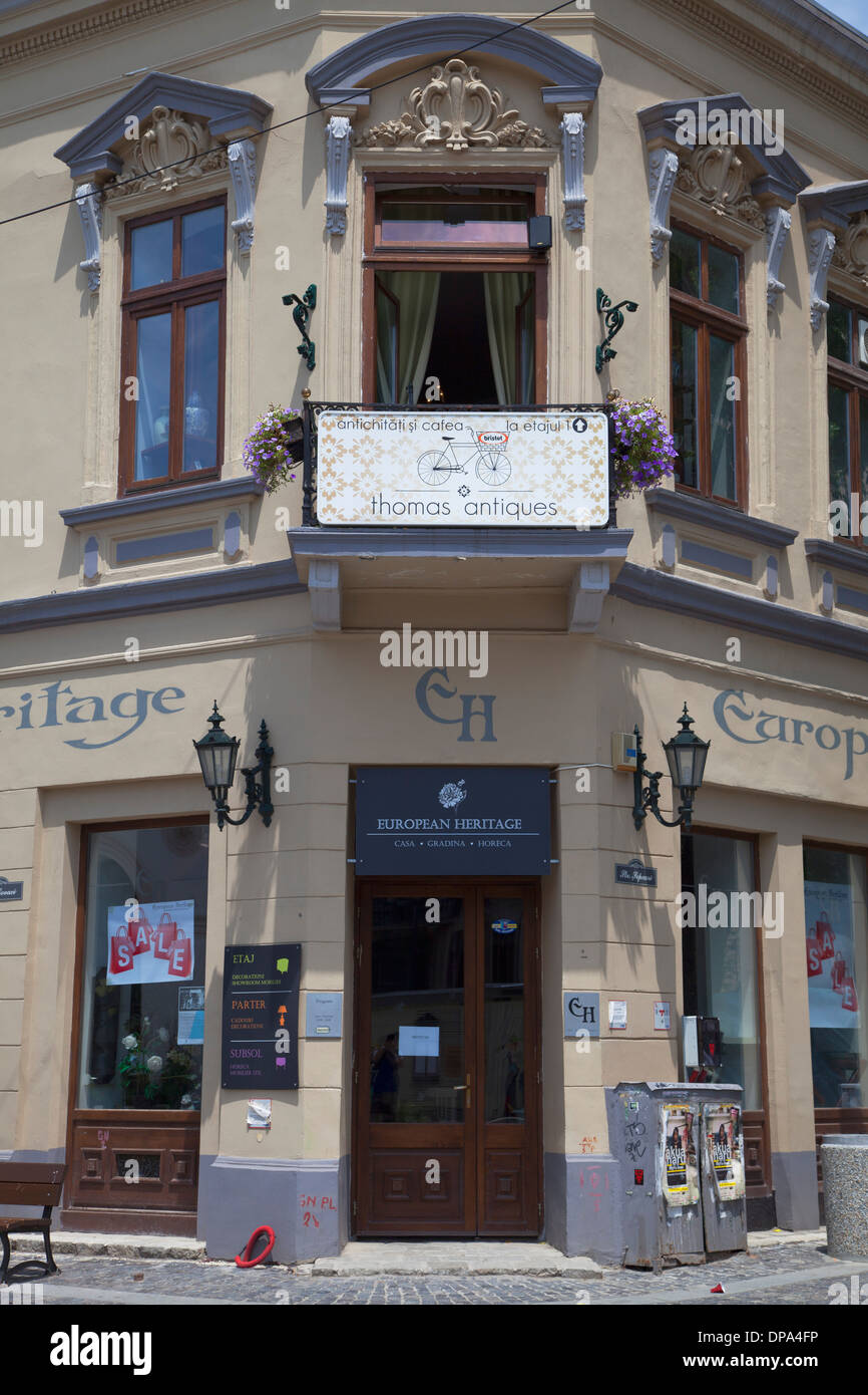 Shops in Historic Quarter, Bucharest, Romania Stock Photo - Alamy