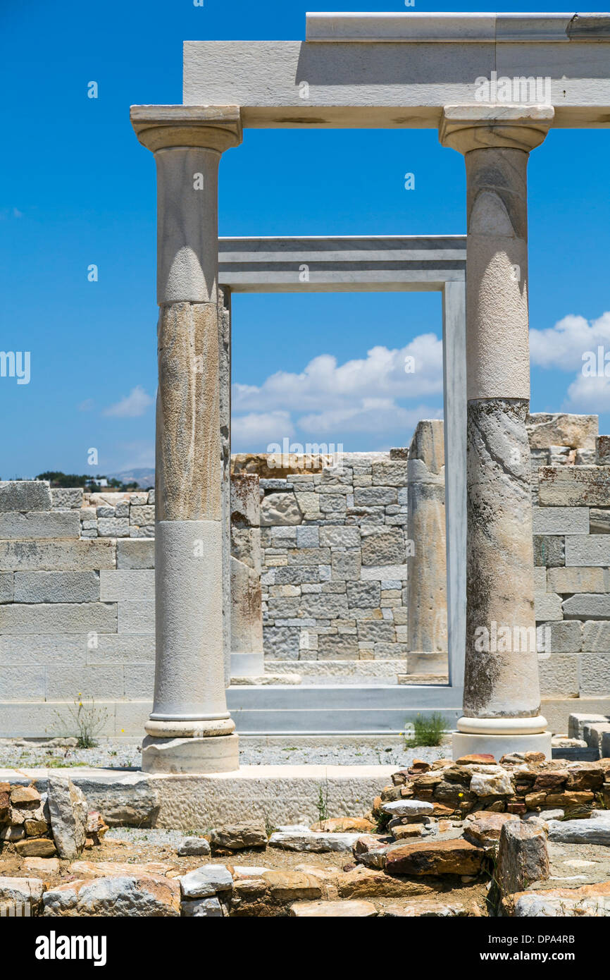 details of the demeter temple, shoot in naxos greece Stock Photo - Alamy