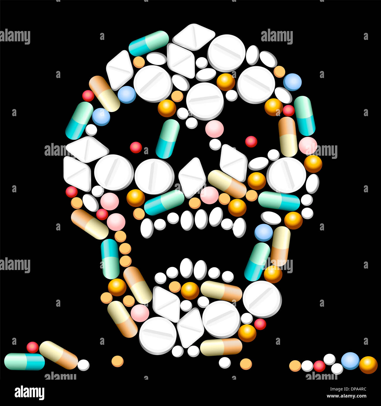 Skull drug hi-res stock photography and images - Alamy