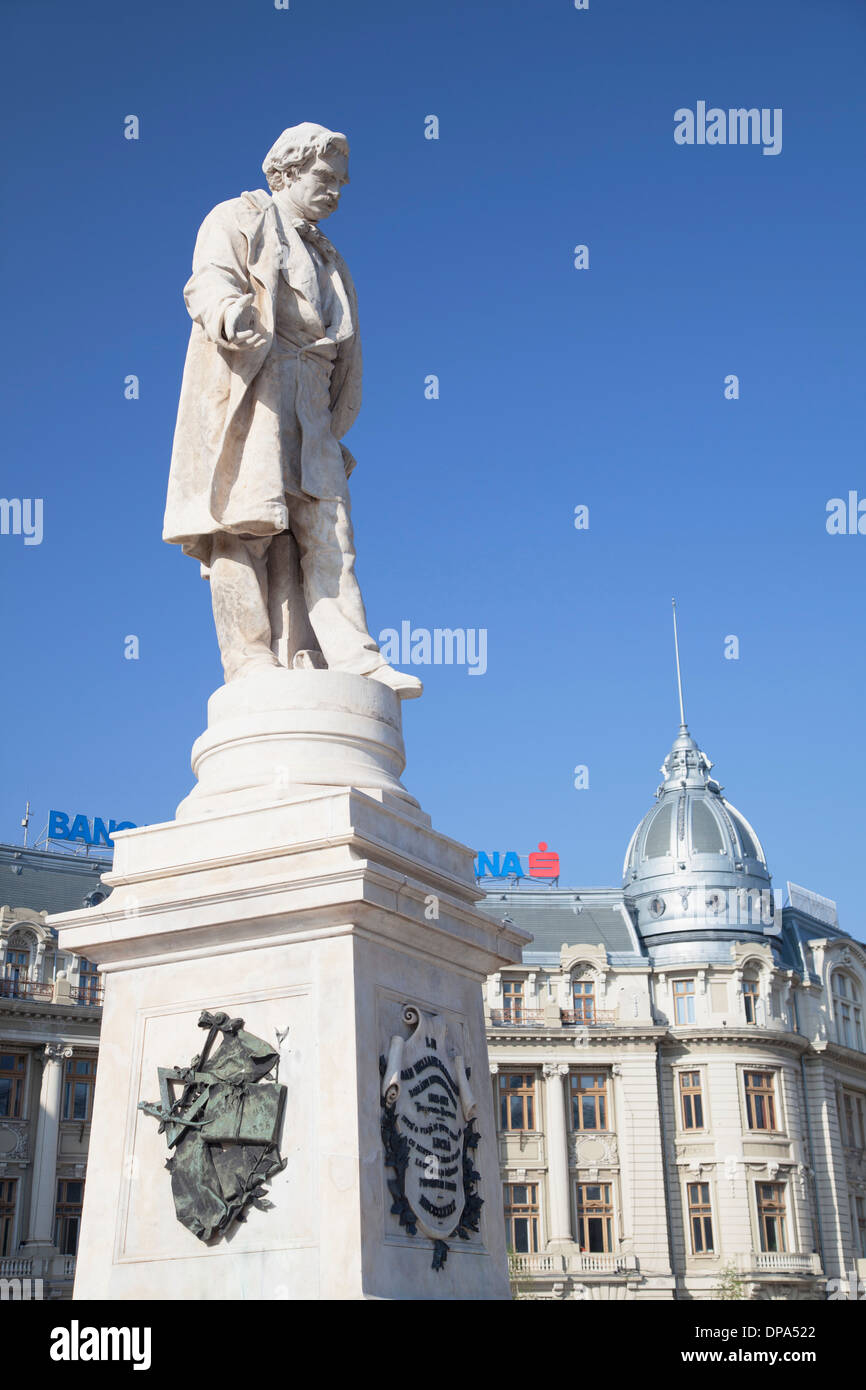 Statue of Ion Heliade Radulescu in Piata Univeritatii, Bucharest ...