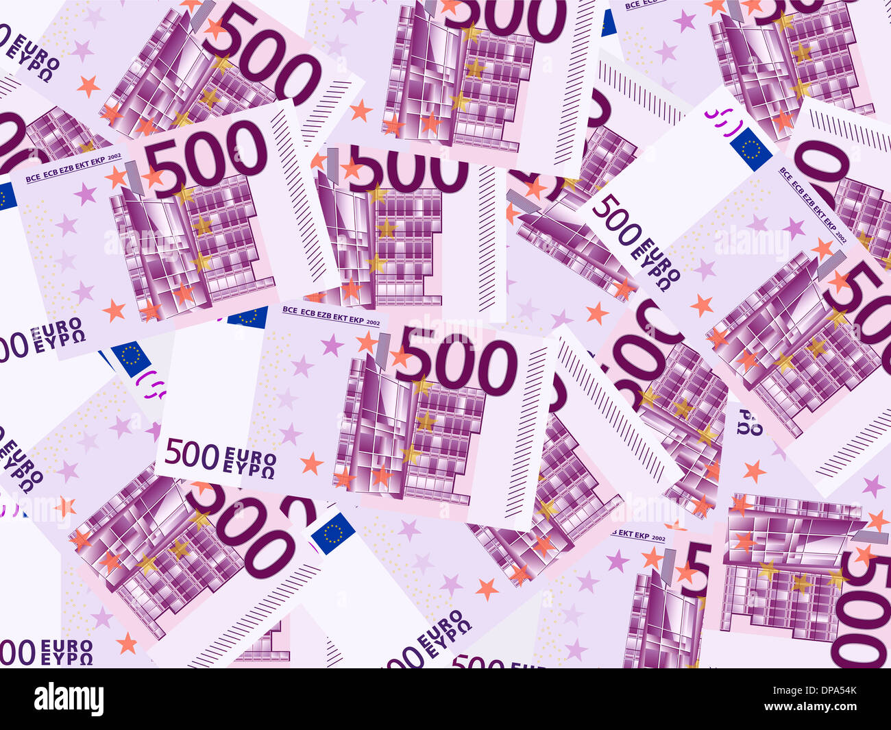 Background from a five hundred euro banknotes. Vector illustration ...