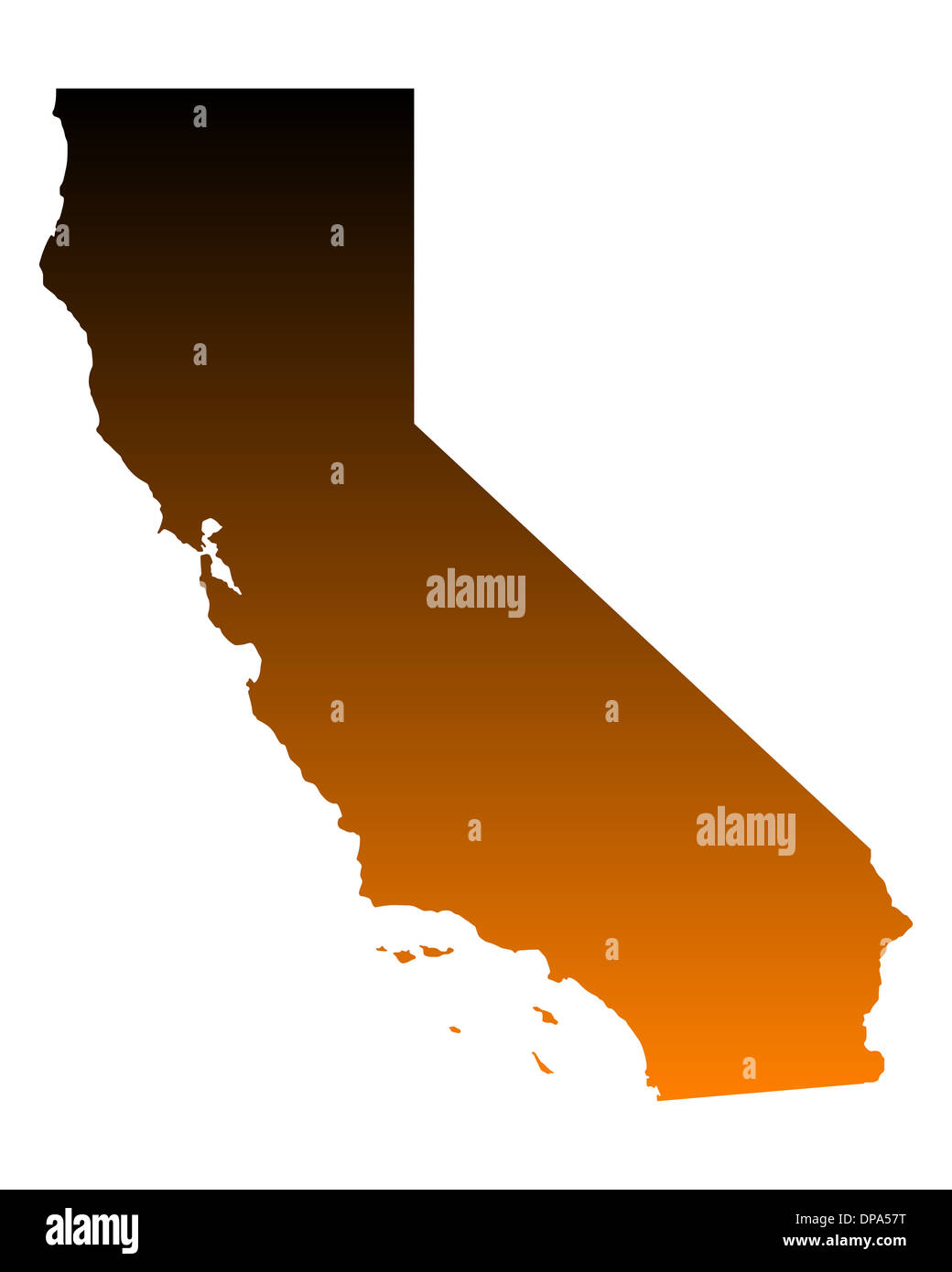 Map of California Stock Photo - Alamy