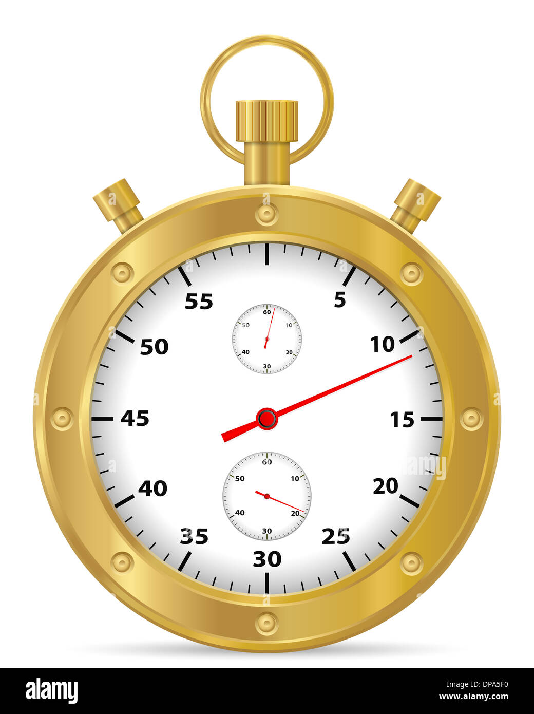 Stopwatch on a white background. Vector illustration Stock Photo - Alamy