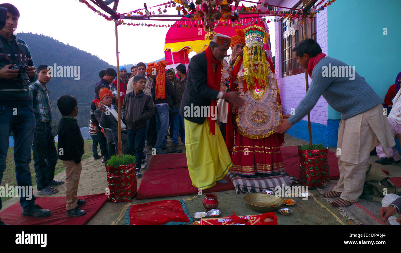 Traditionally dressed bridegroom at Hindu Gaddi Himachal Pradesh ...