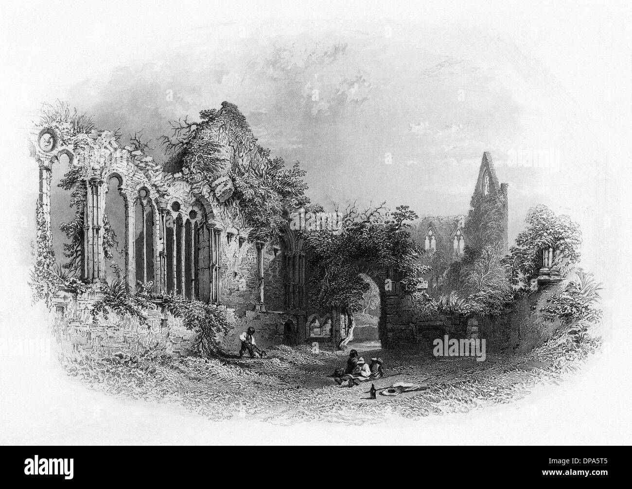 Refectory ruins Black and White Stock Photos & Images - Alamy
