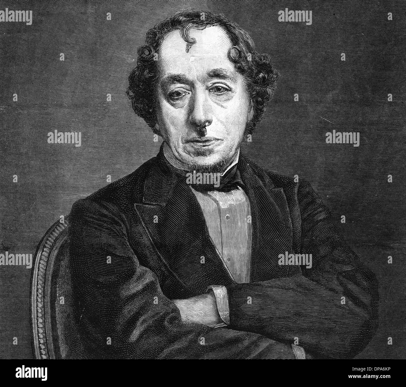 Benjamin disraeli earl of beaconsfield Black and White Stock Photos ...