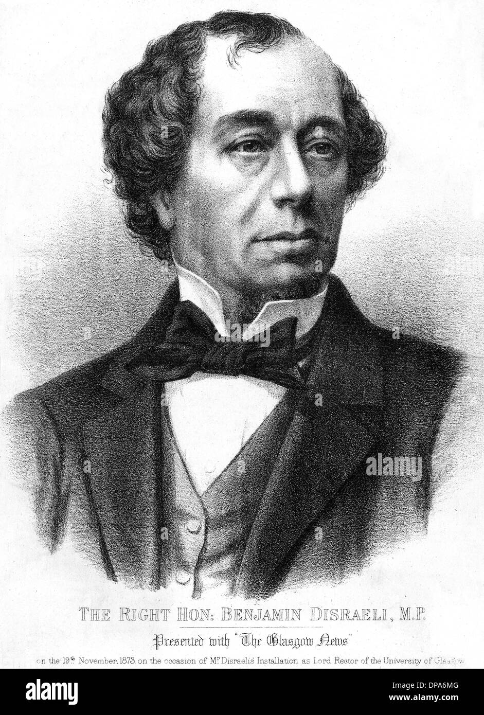 Benjamin disraeli earl of beaconsfield Black and White Stock Photos ...