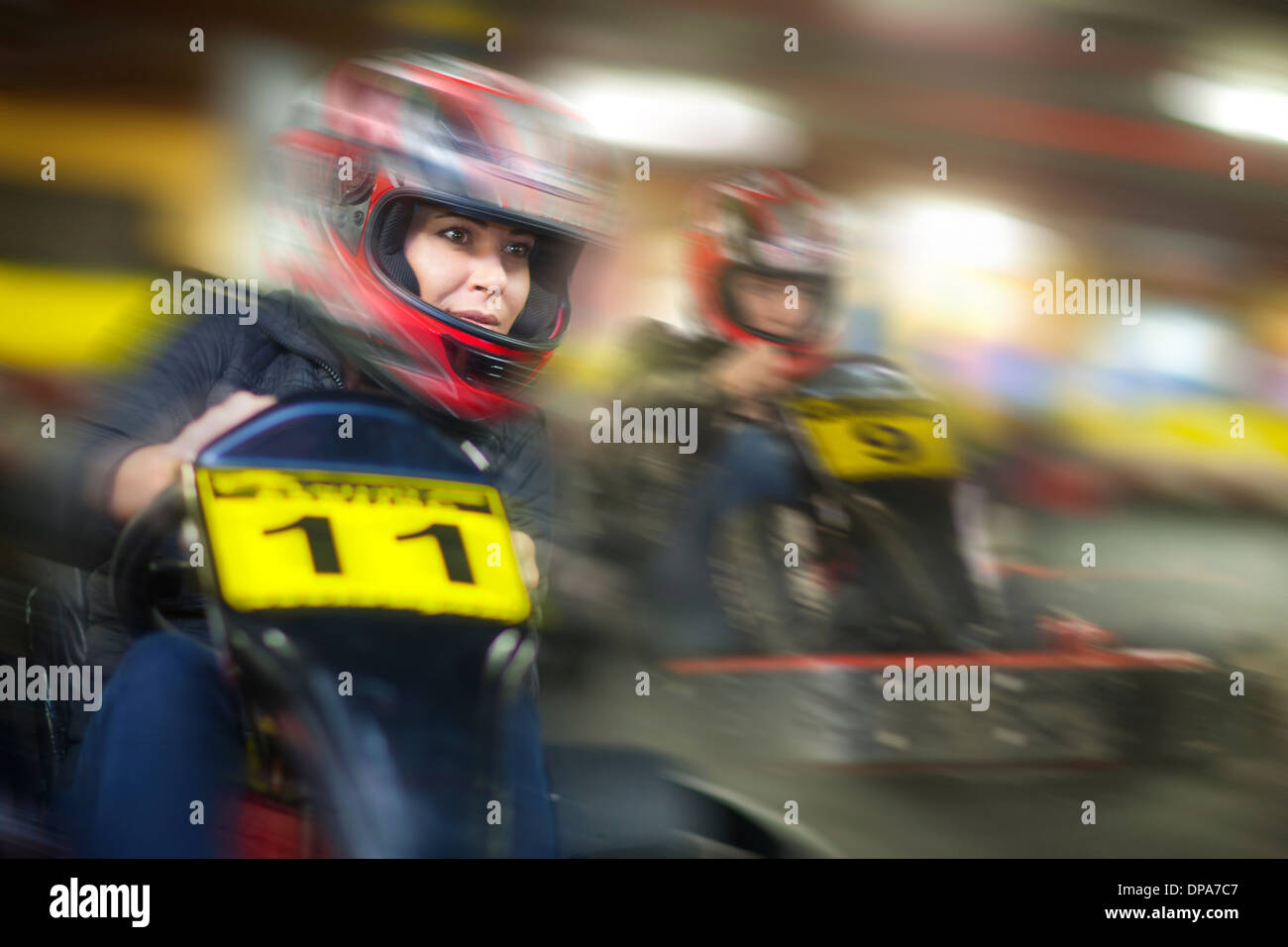 Go cart racing hi-res stock photography and images - Alamy