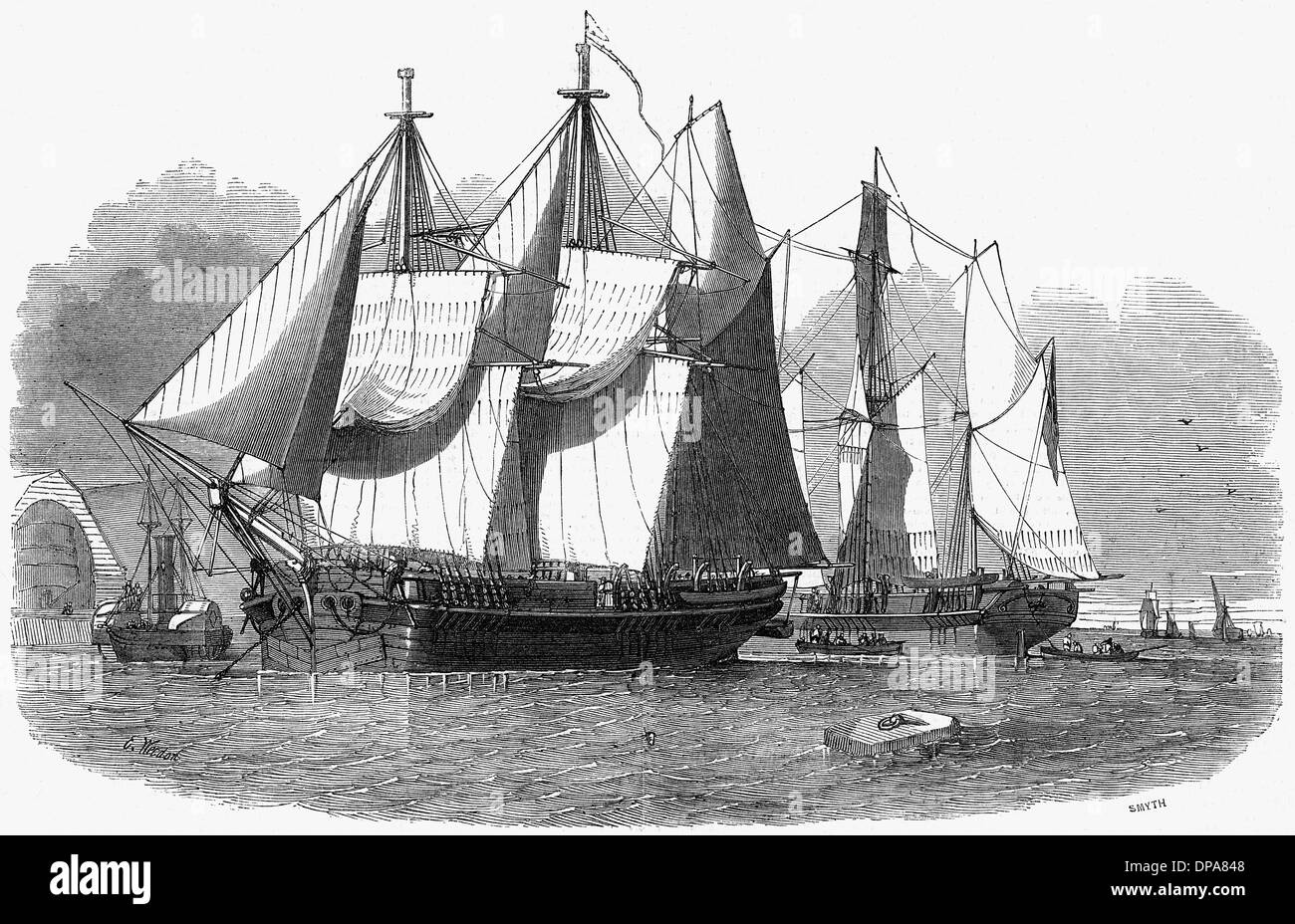 Return of Captain Sir James Ross' Arctic Expedition Stock Photo - Alamy