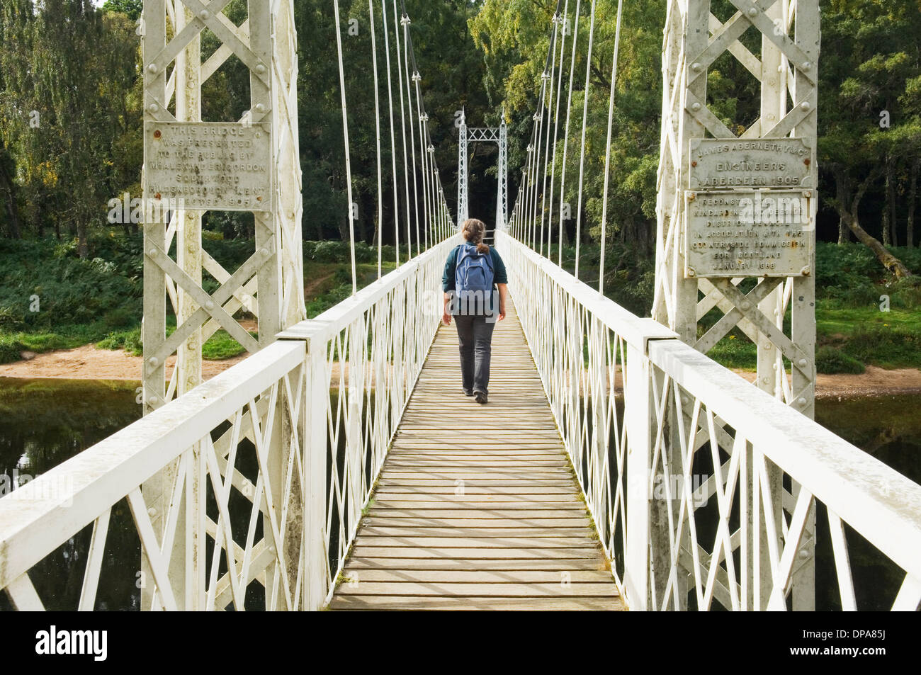 Cambus o' May bridge - Victorian suspension bridge over the River Dee ...