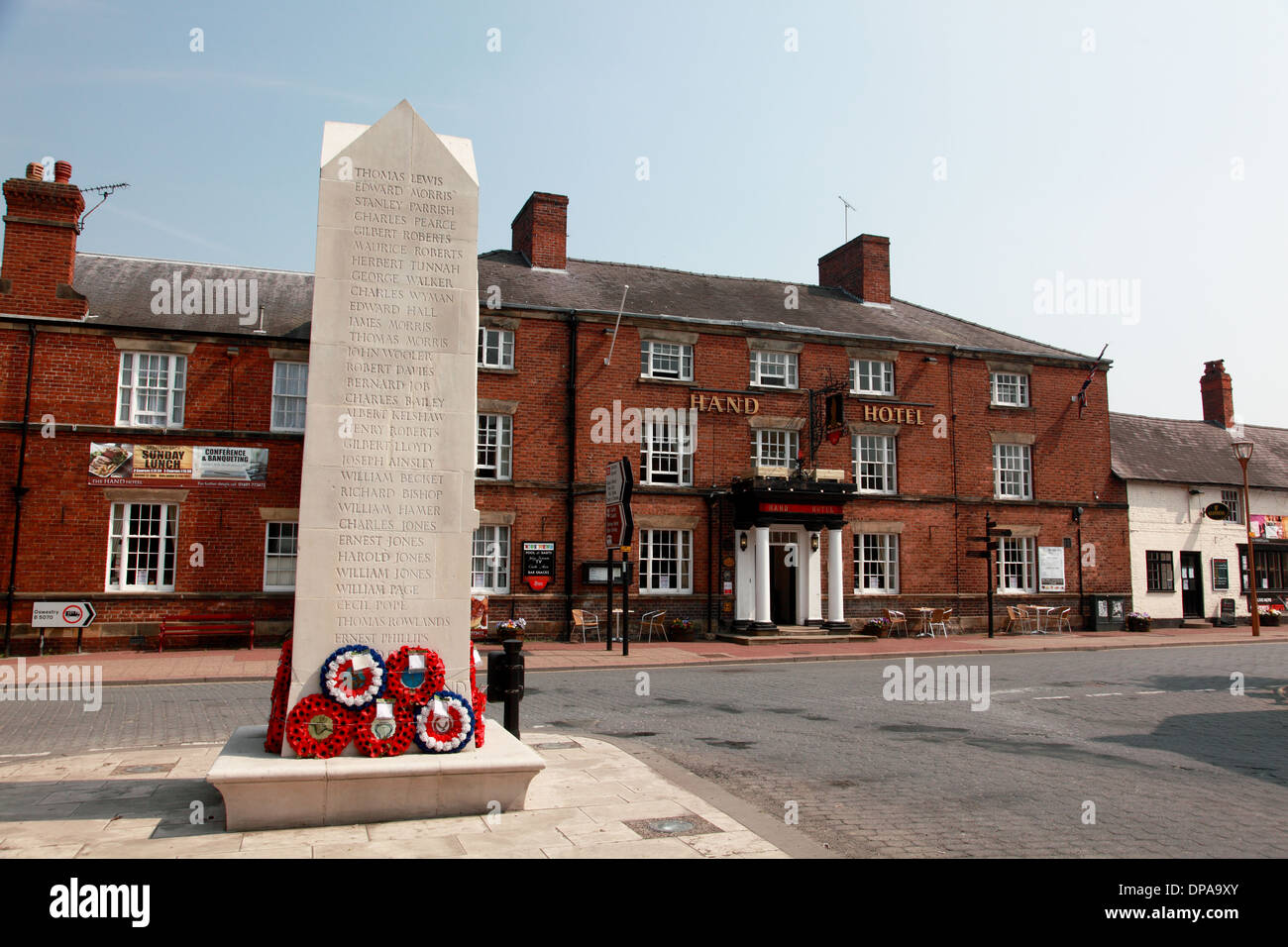 The war memorial in Chirk, north Wales, made by Eric Gill between 1919 ...