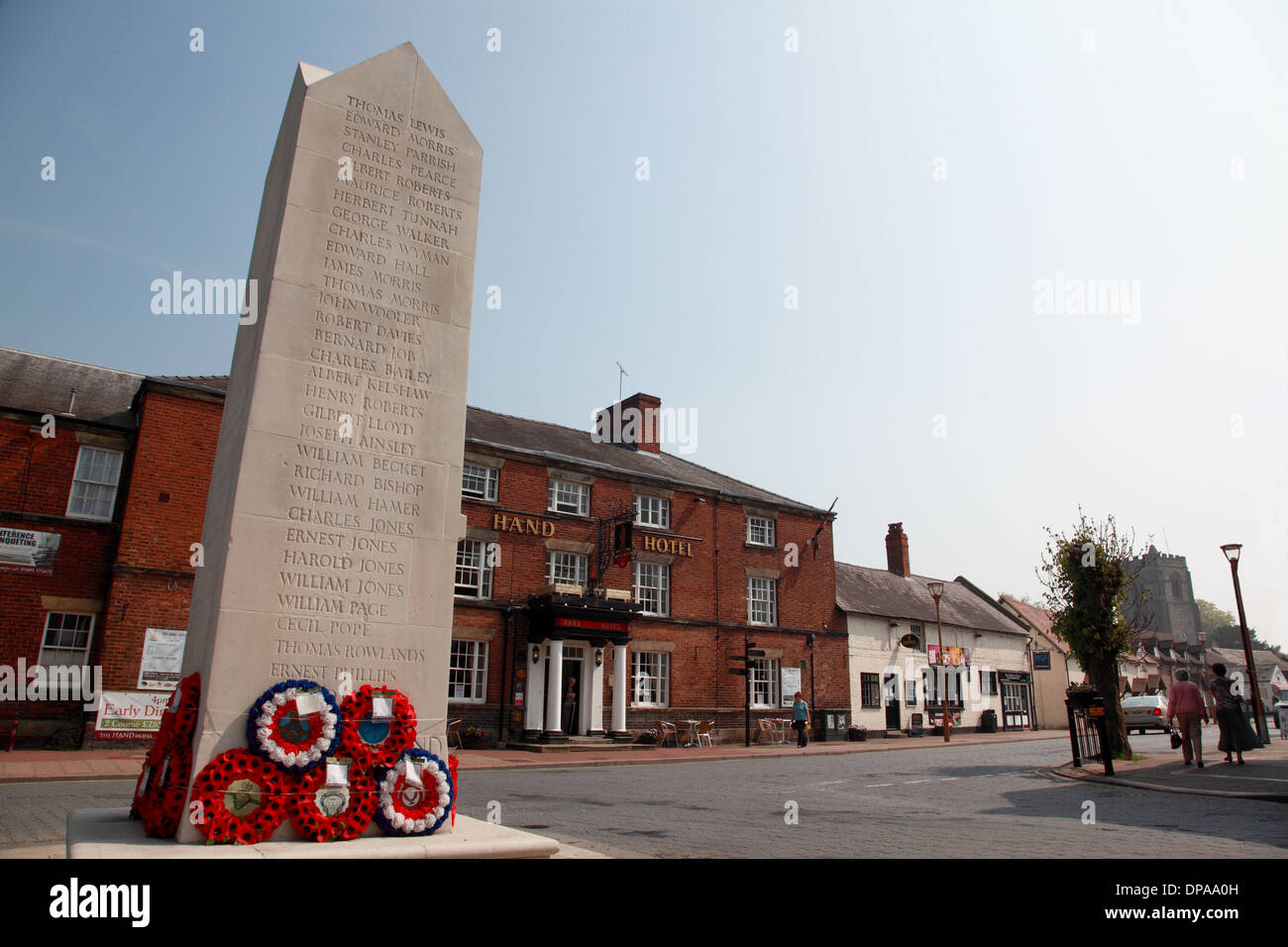 The war memorial in Chirk, north Wales, made by Eric Gill between 1919 ...