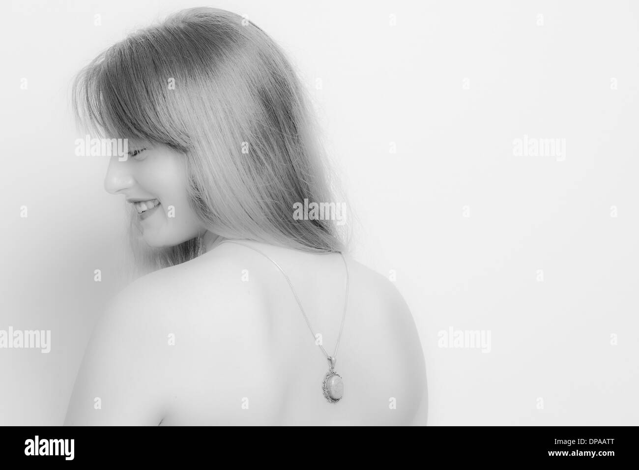 Girl teen teenager elegant portrait Black and White Stock Photos ...