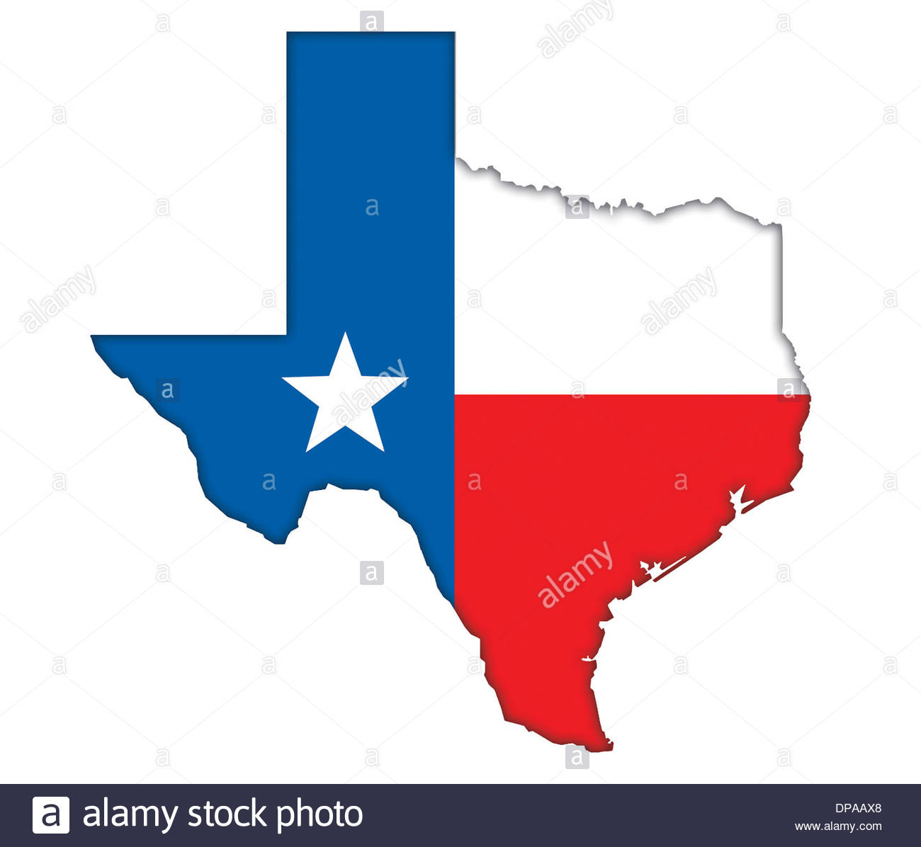 Texas Map Flag Cut Out Stock Images & Pictures - Alamy
