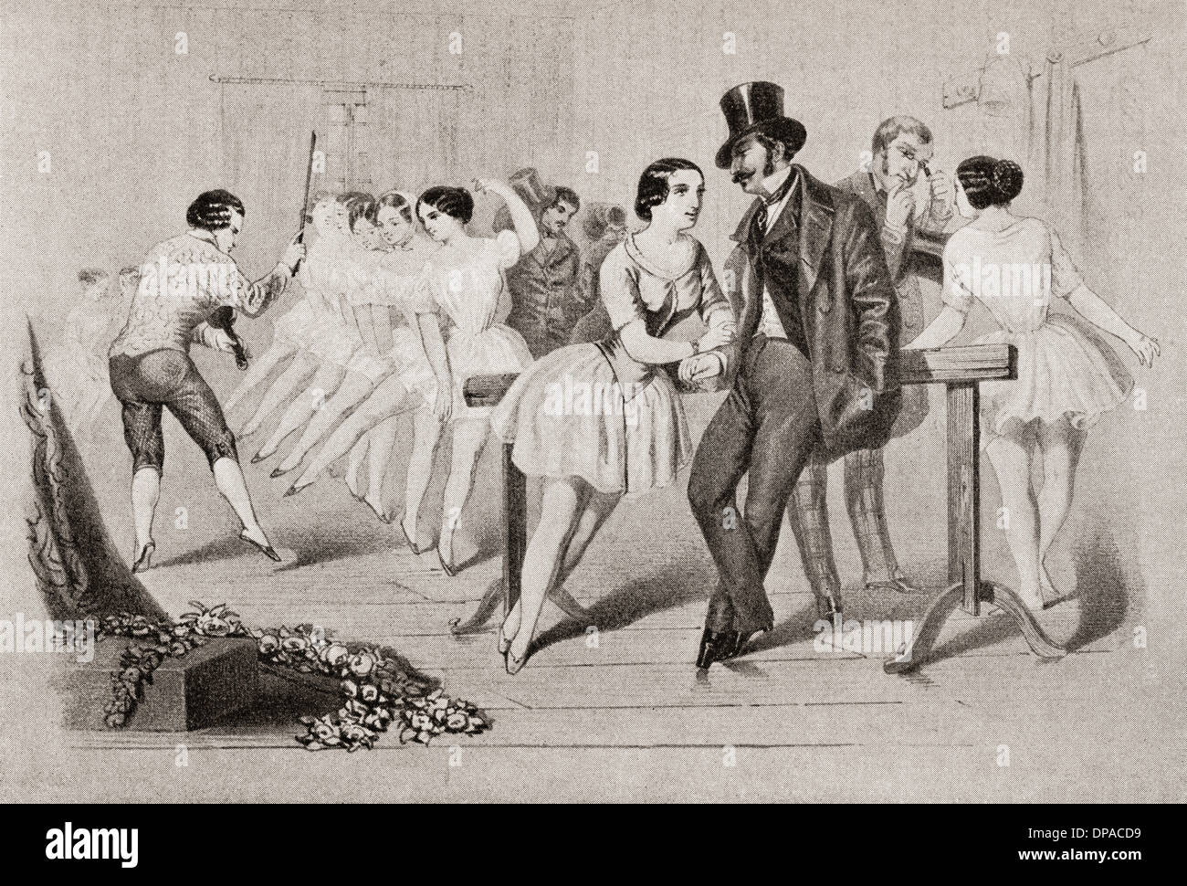 A 19th century ballet class Stock Photo - Alamy