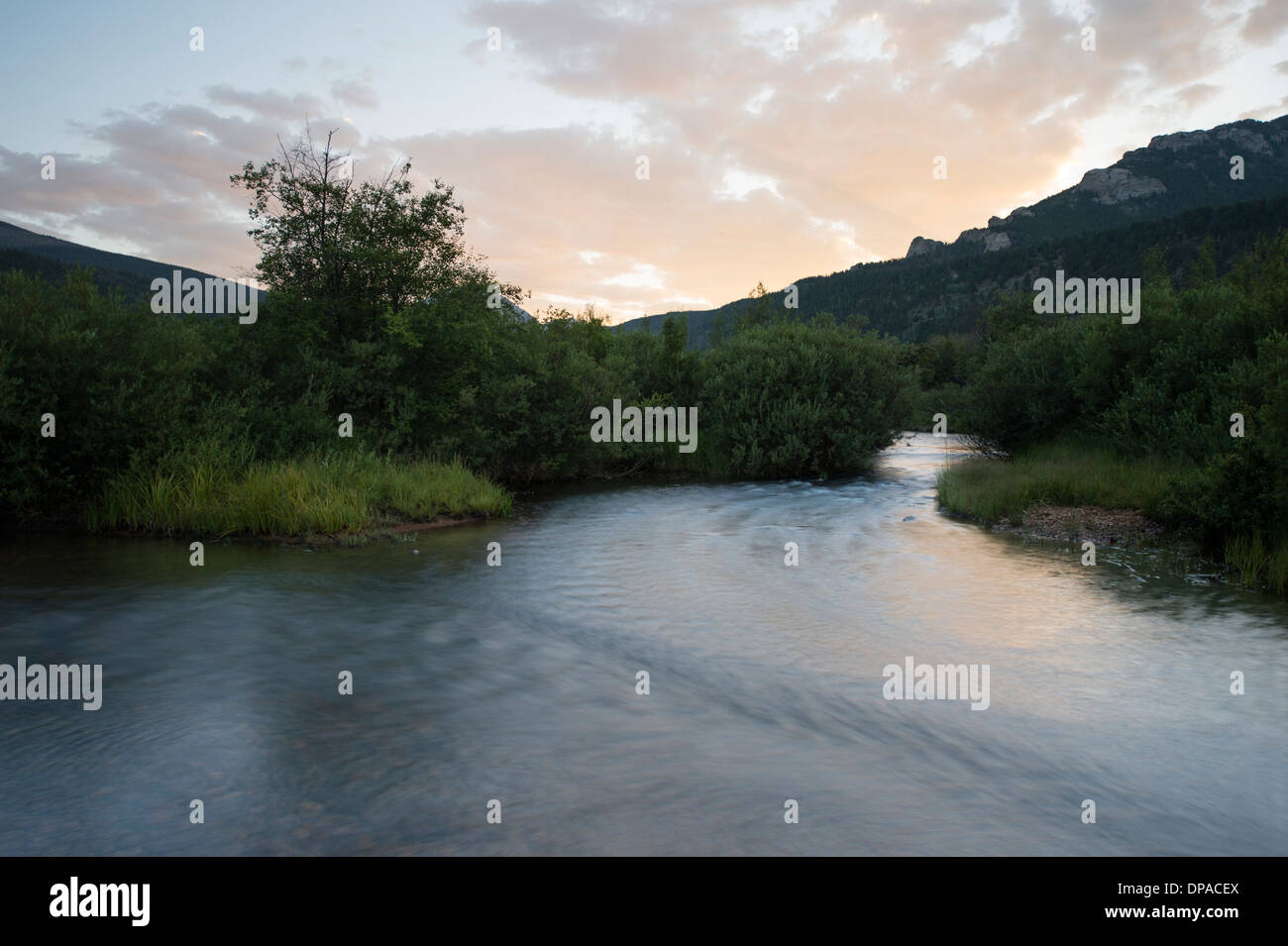 St Vrain River in Rocky Mountain National Park, Colorado Stock Photo ...