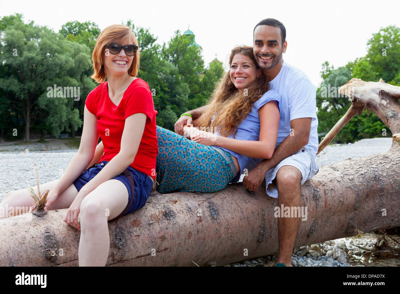 Man sitting on log on hi-res stock photography and images - Alamy