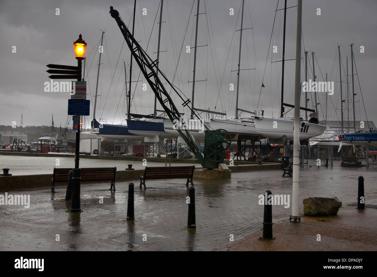 Flooding, 2014, Cowes, Isle of Wight, England, UK Stock Photo - Alamy