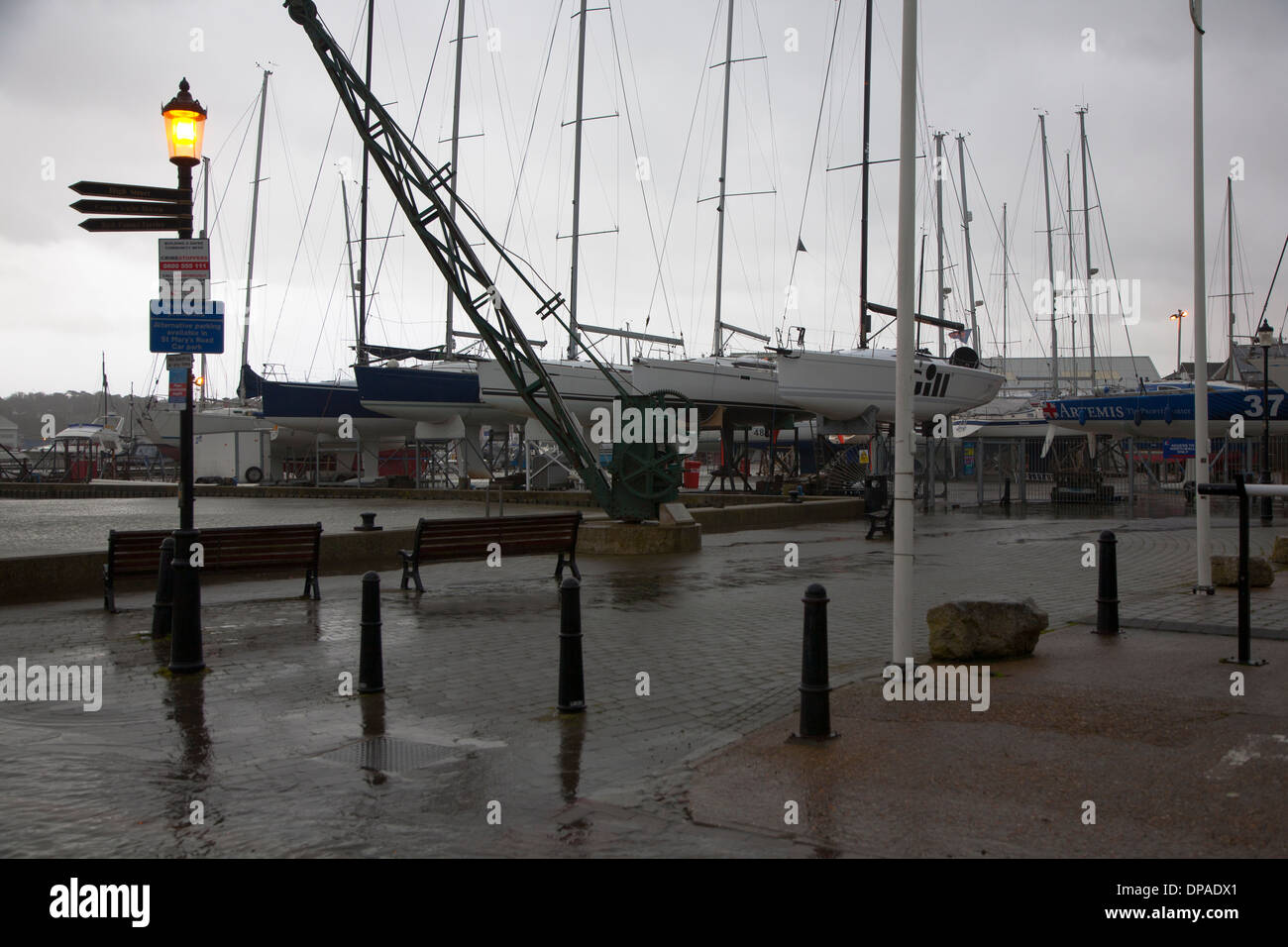 Flooding, 2014, Cowes, Isle of Wight, England, UK Stock Photo - Alamy
