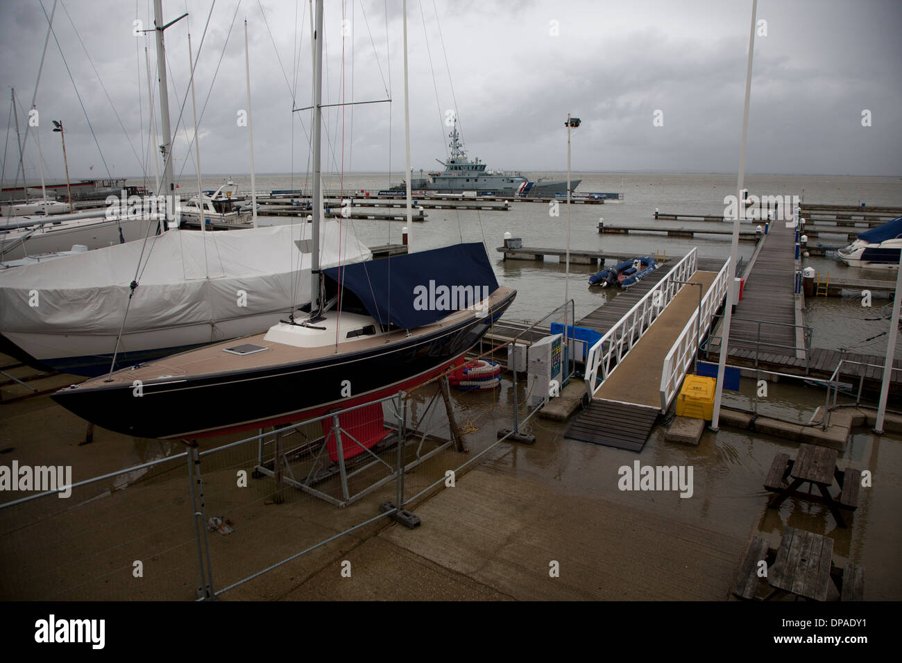 Flooding, 2014, Cowes, Isle of Wight, England, UK Stock Photo - Alamy