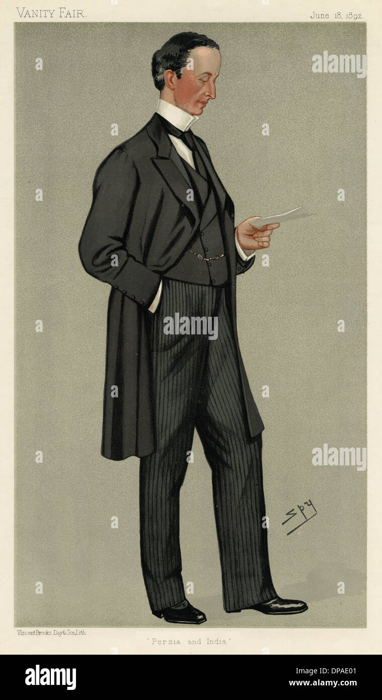 George nathaniel curzon cartoon hi-res stock photography and images - Alamy