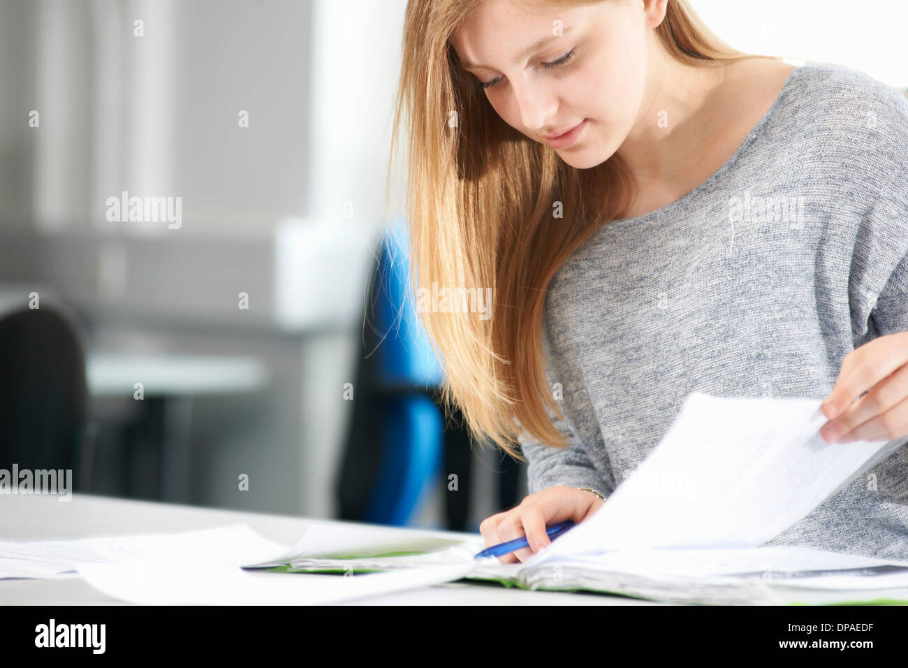 Young woman studying Stock Photo - Alamy