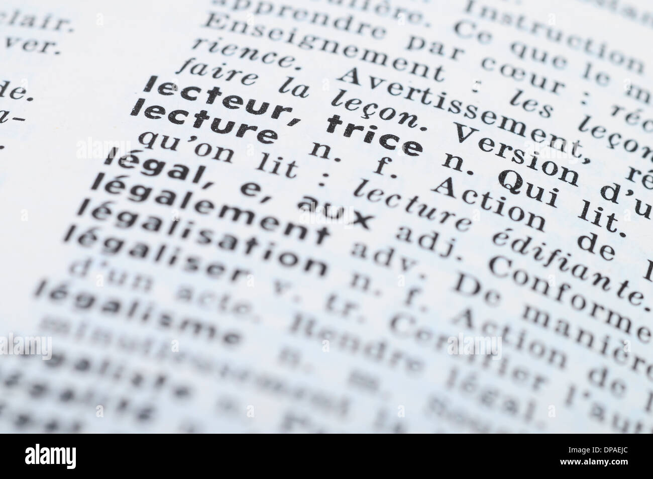 French spelling hi-res stock photography and images - Alamy