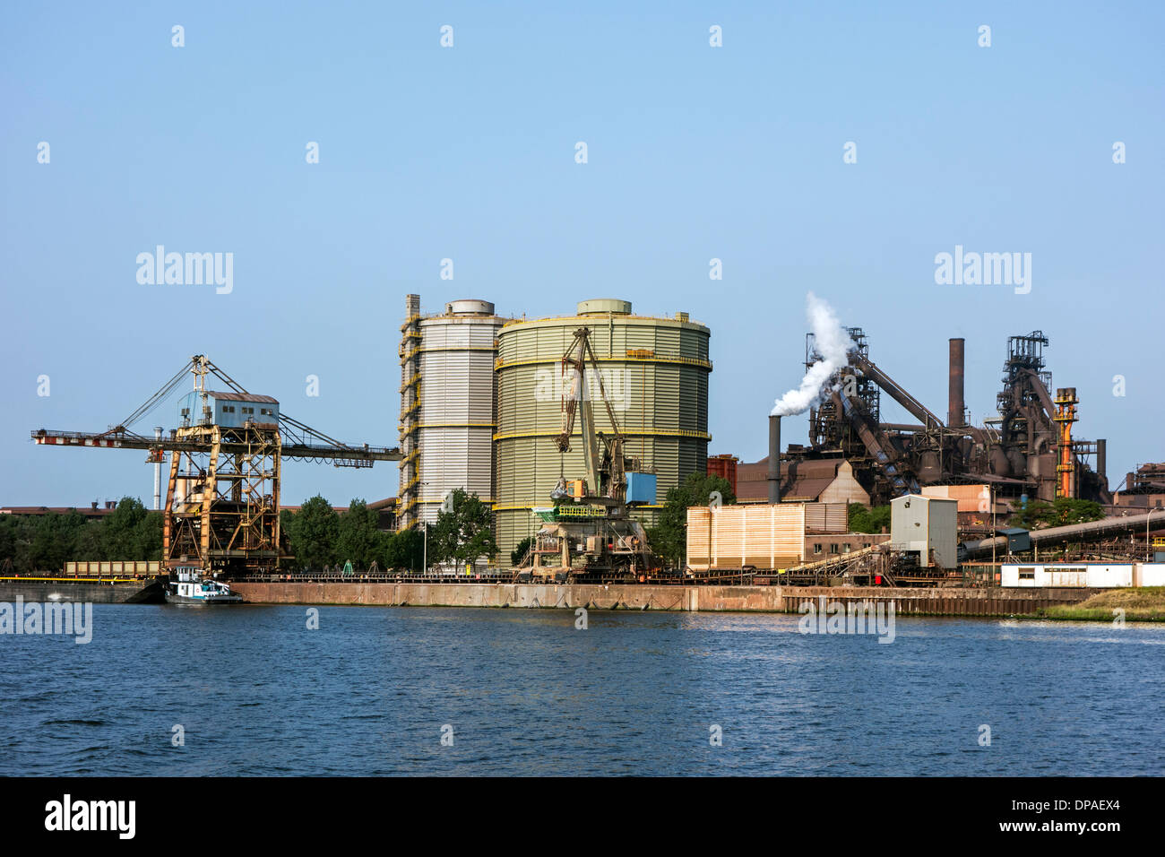 Steelworks of ArcelorMittal Gent, world's largest steel producer, port ...