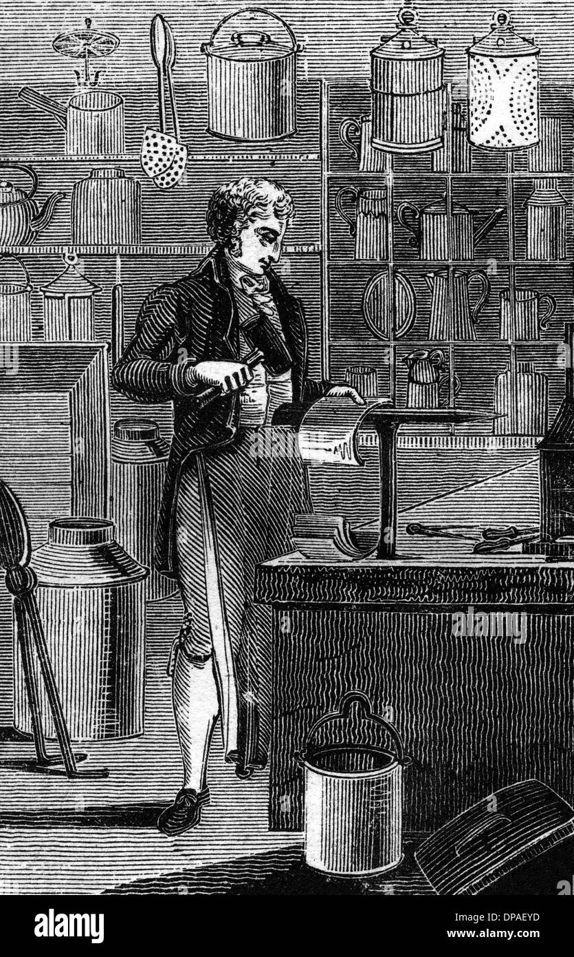 Tin Plate Worker 1827 Stock Photo - Alamy