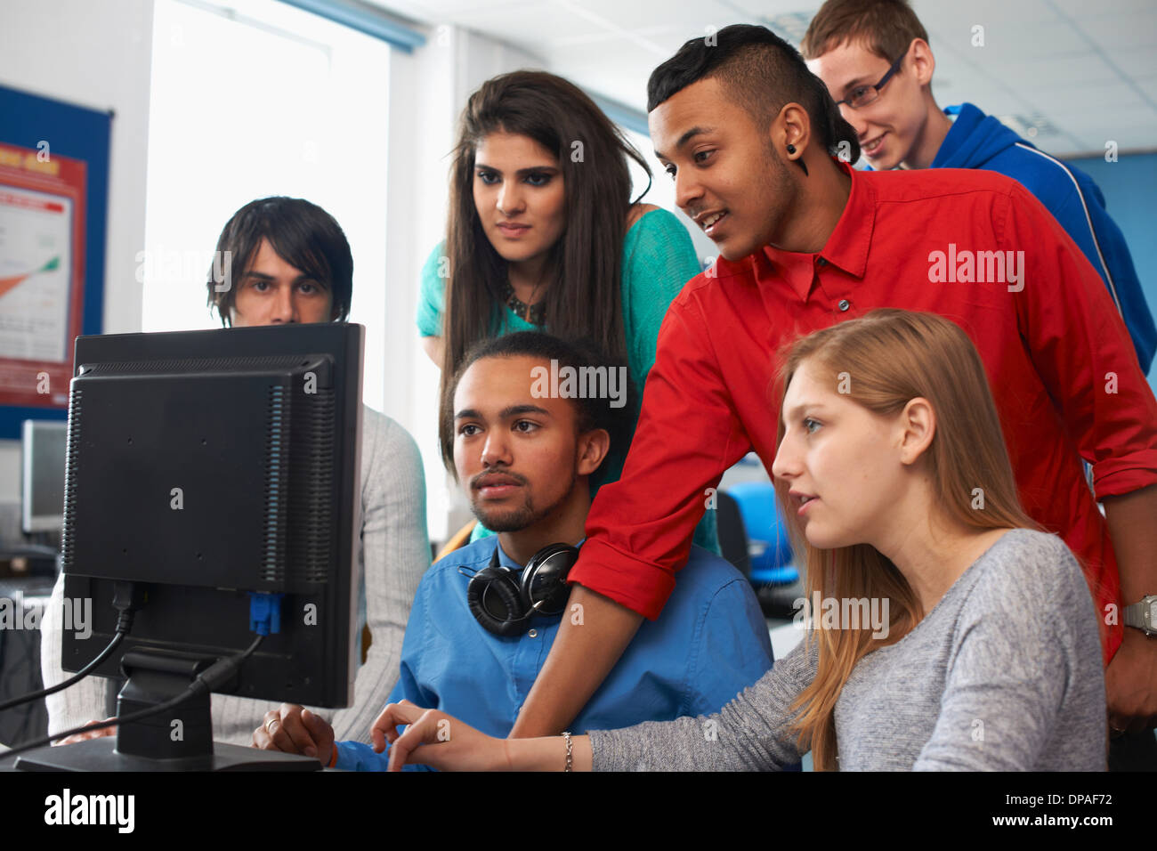 College girl computer hi-res stock photography and images - Alamy