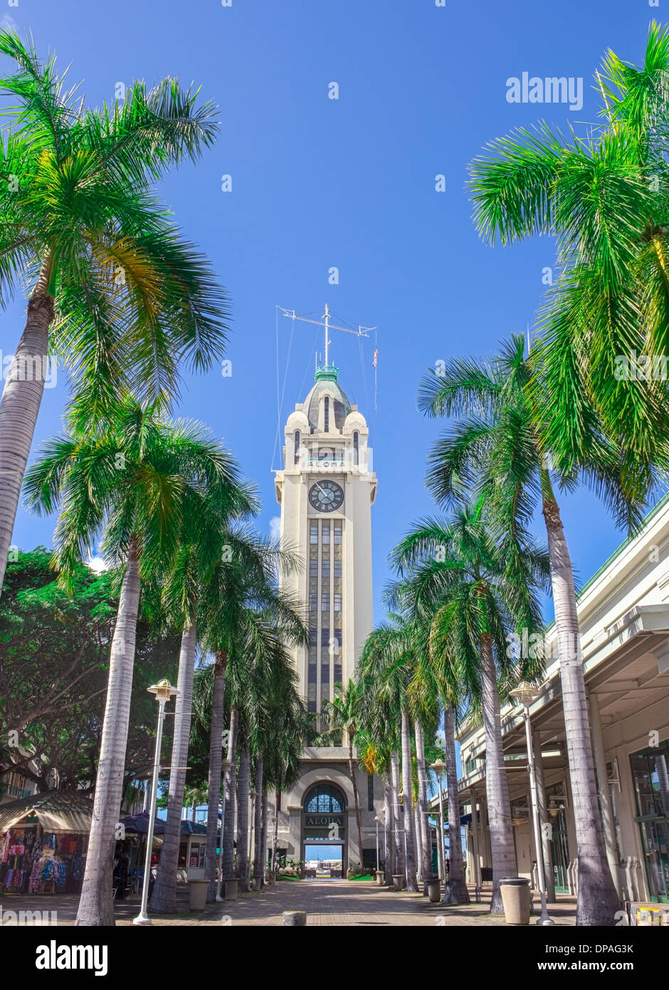 The Aloha Tower in Honolulu, Oahu, Hawaii Stock Photo - Alamy